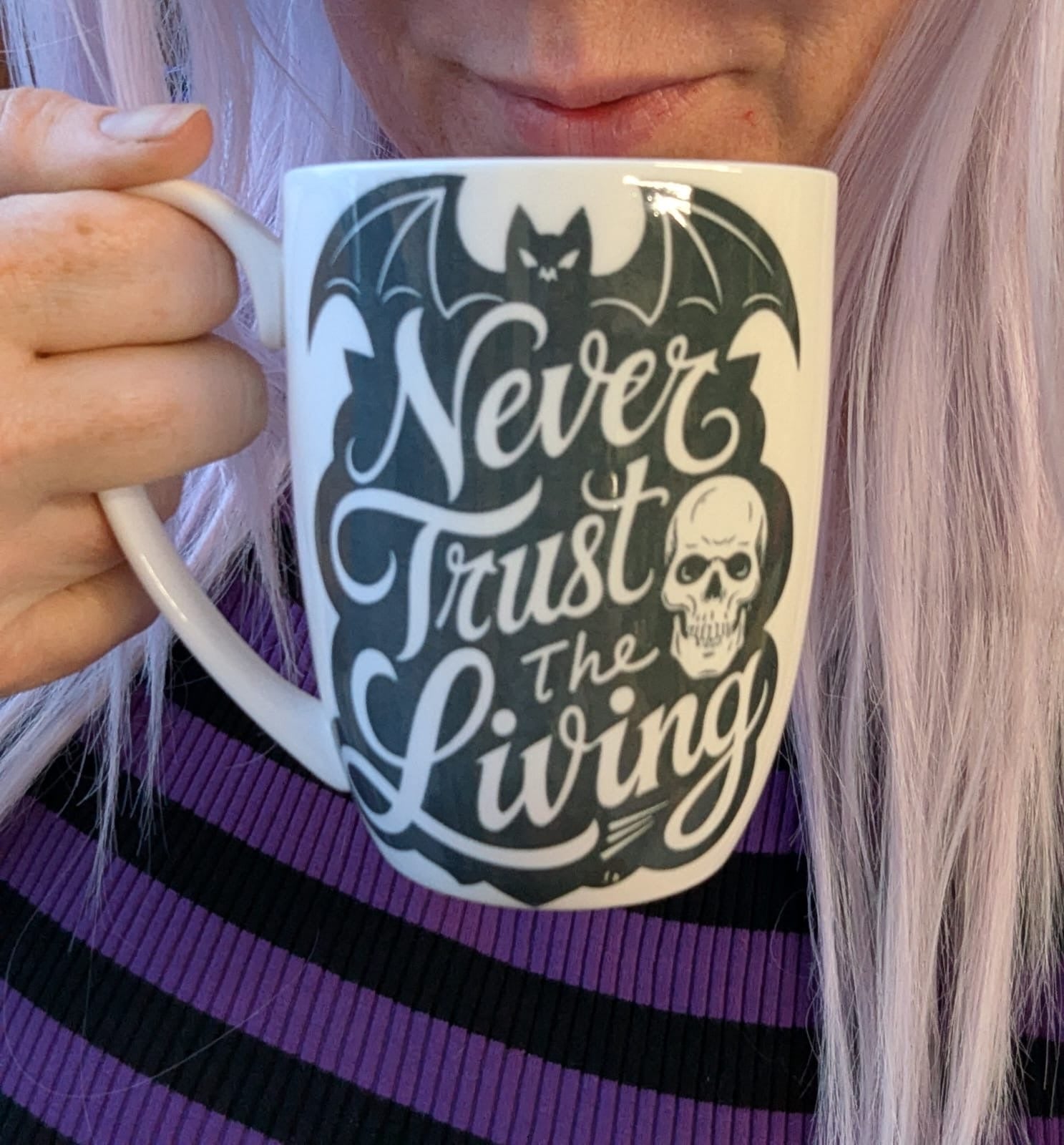 Never Trust The Living Bone China/Stoneware Mug – CHARLOTTE CLARK LTD